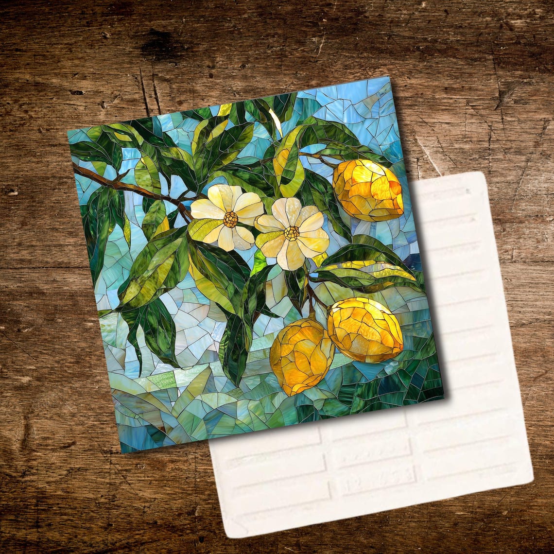 Mosaic Look Lemons Ceramic Tile | Kitchen Decor | Gift for Her ...