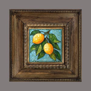 Mosaic Look Lemons Ceramic Tile | Kitchen Decor | Gift for Her ...