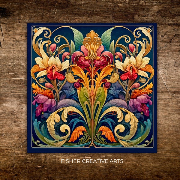 Craftsman Deco Tile - Etsy