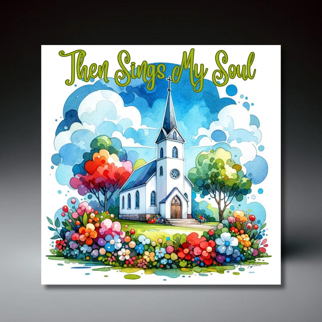 Christian Church Folk Art Ceramic Tile | Gift for Christian | Religious ...