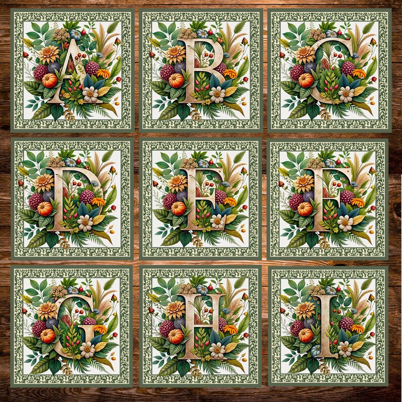 Personalized Monogram Floral Ceramic Tile – Spring and Summer Home ...