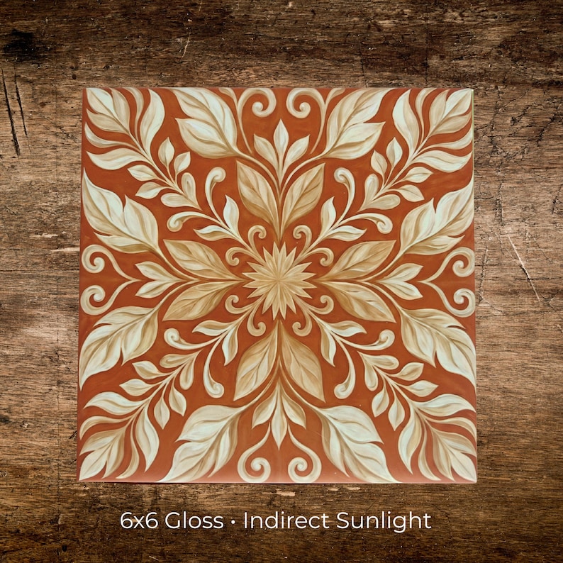 Spanish Mediterranean Terracotta & Cream Ceramic Tile | Andalusian ...