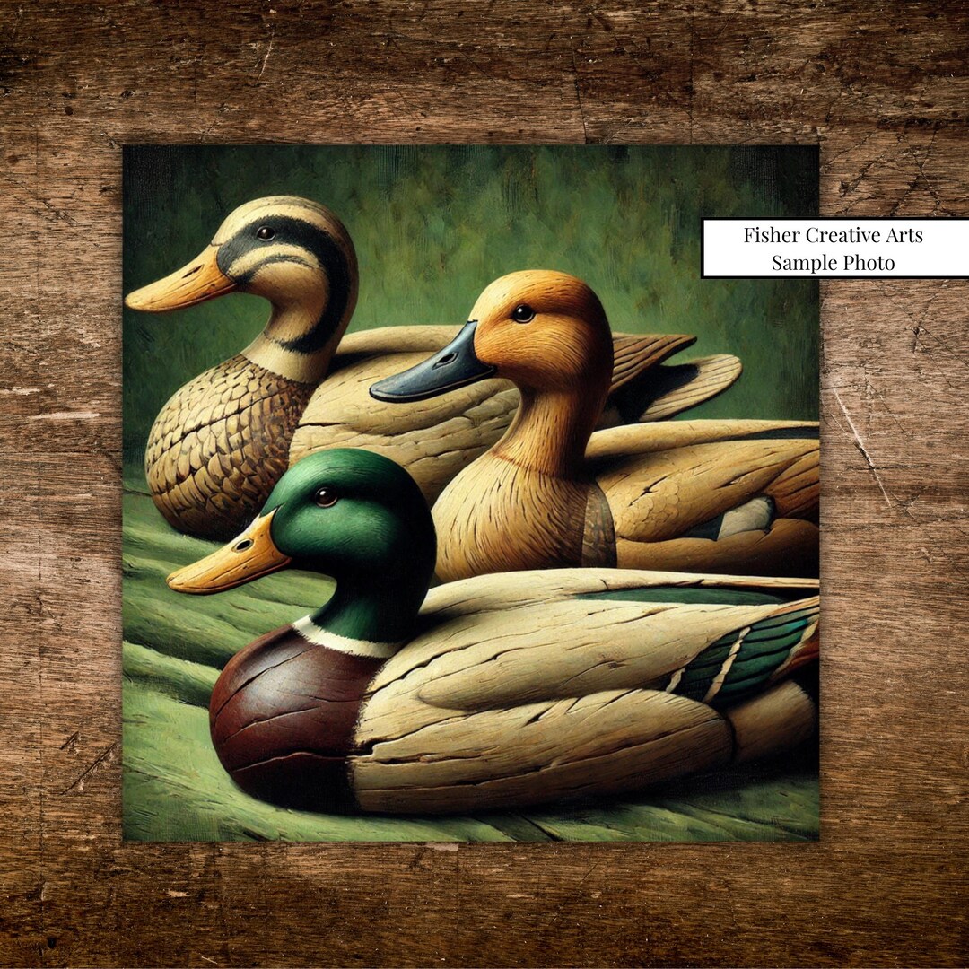 Wooden Duck Decoy Ceramic Tile | Decorative Tile | Gift for Dad | Gift ...