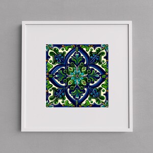 Blue and Green Talavera Ceramic Tile | Mexican Spanish Tile ...