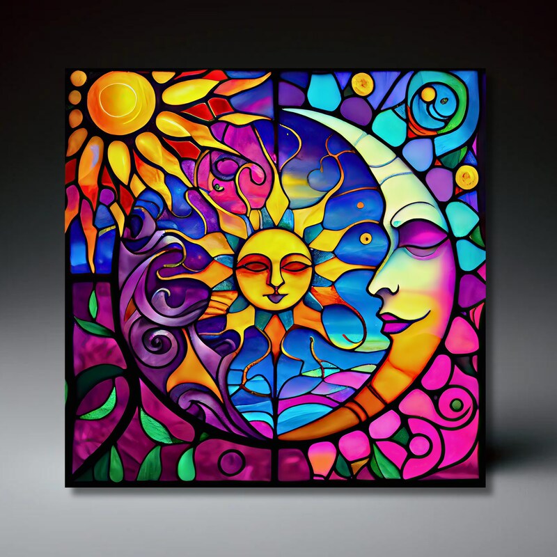 Sun and Moon Wall Art - Etsy