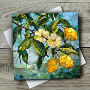 Mosaic Look Lemons Ceramic Tile | Kitchen Decor | Gift for Her ...