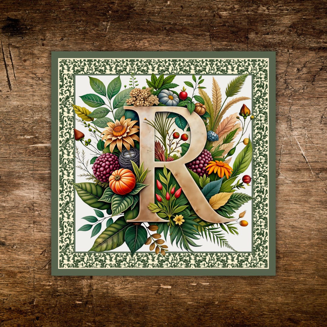 Personalized Monogram Floral Ceramic Tile – Spring and Summer Home ...