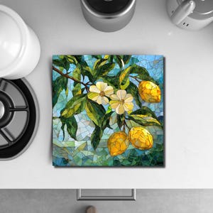Mosaic Look Lemons Ceramic Tile | Kitchen Decor | Gift for Her ...