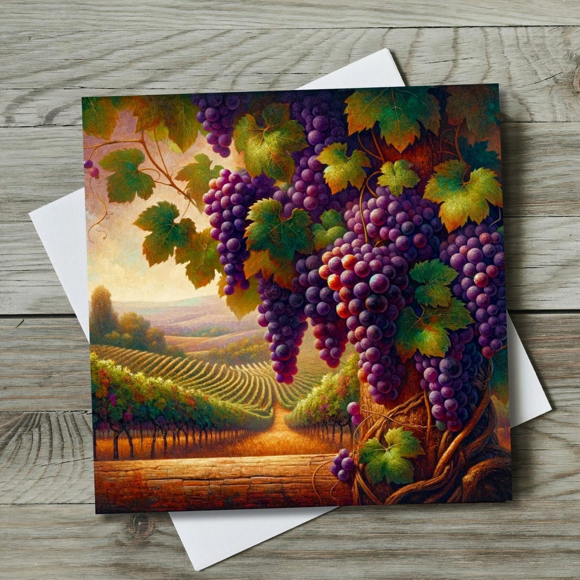 Vineyard Ceramic Art Tile | Italian or French Vineyard | Gift for Wine ...