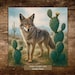 Desert Southwest Coyote Ceramic Tile | Southwestern Decor| Nature Art ...