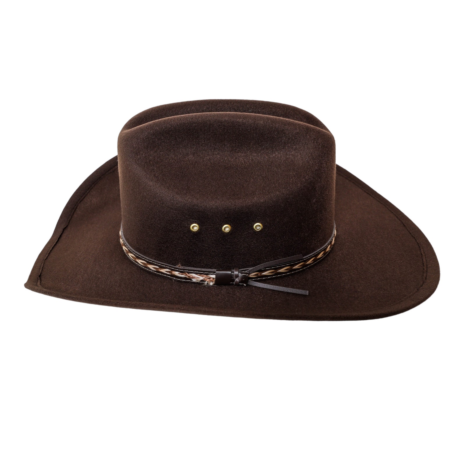Handmade Brown Cowboy Hat - Dubetina - Elegant Western Style - Unisex ...