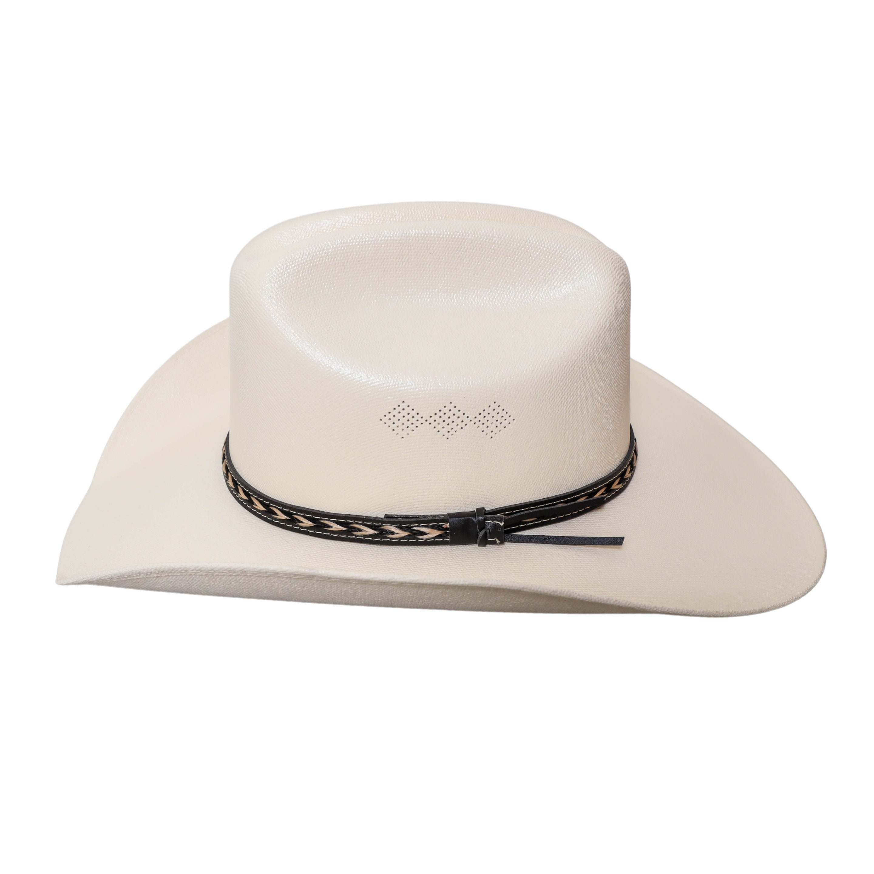 Handmade Beige Cowboy Hat - Durable Palm Leaf Material - Rustic Western ...