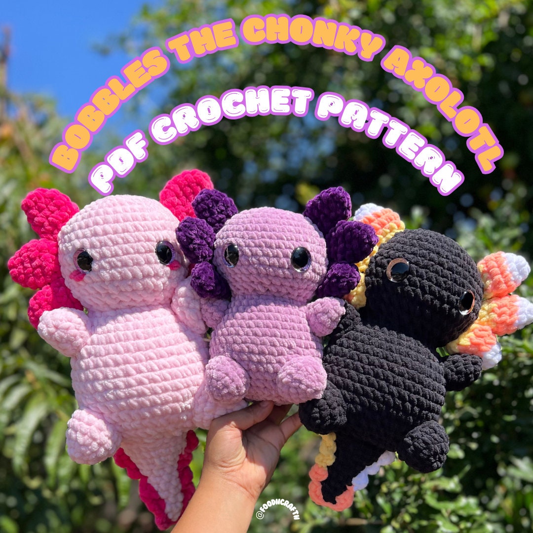 Bobbles the Chonky Axolotl + Candy Corn Mod PDF Crochet Pattern - Etsy