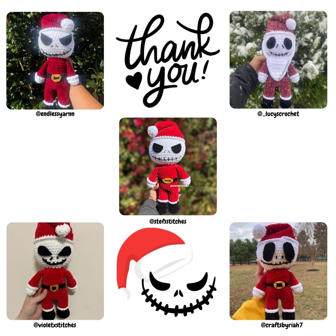 NO-SEW Santa Skeleton Fraud PDF Crochet Pattern - Etsy