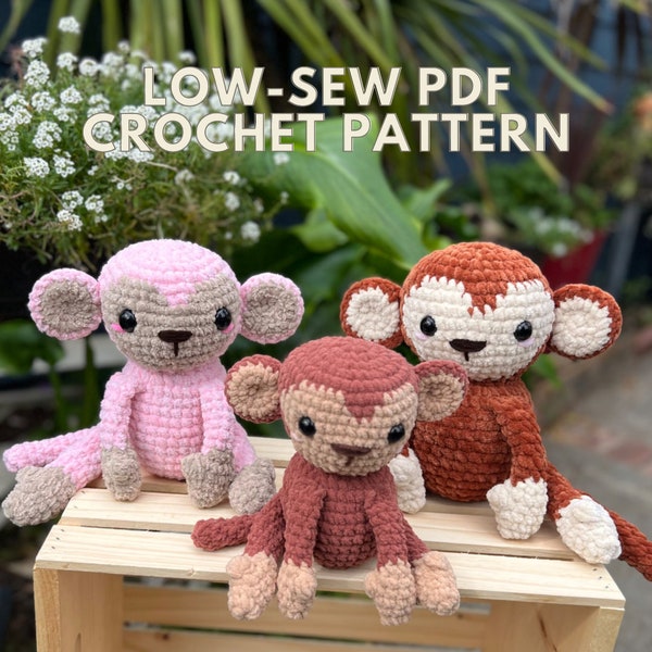 Monkey Crochet Pattern - Etsy