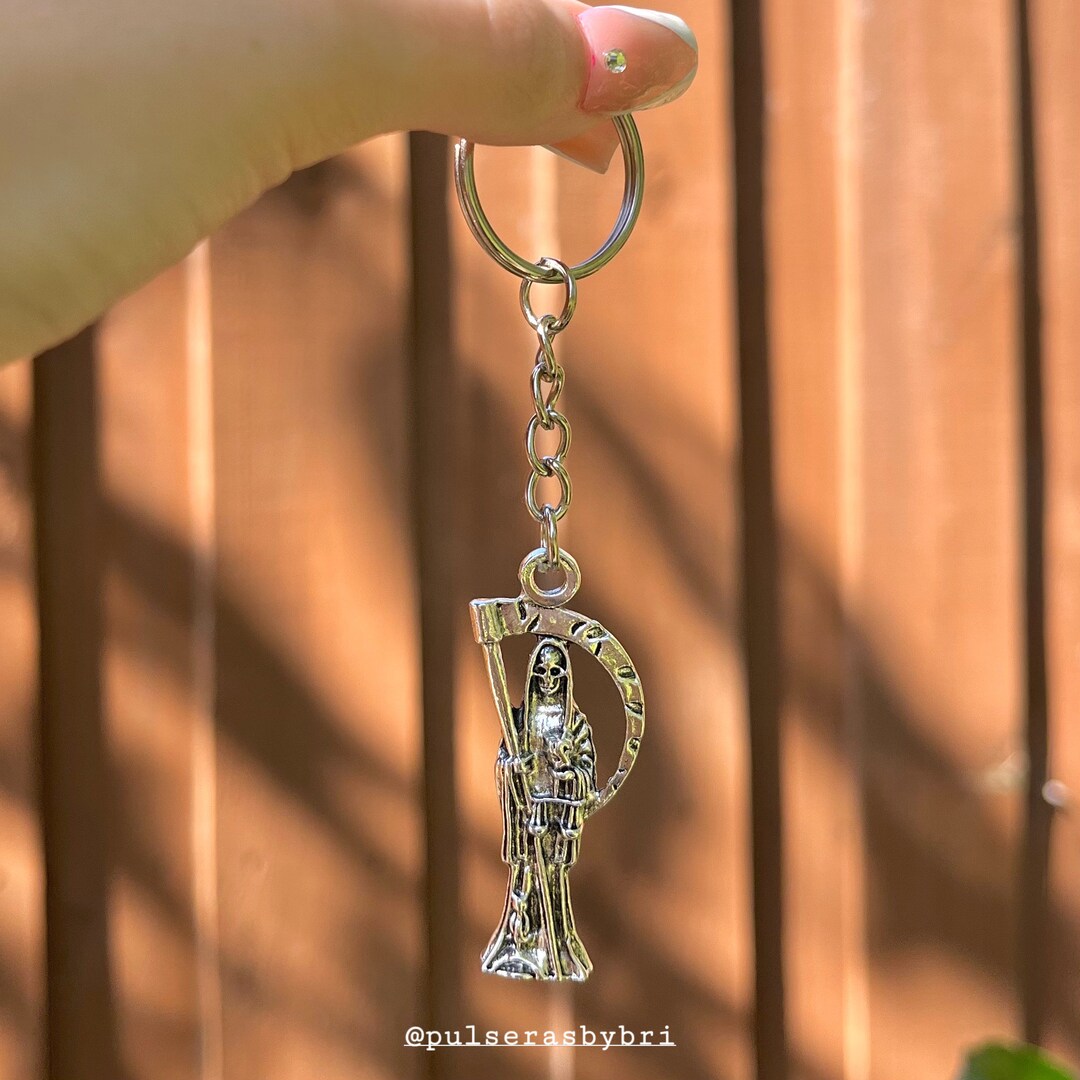 Santa Muerte Keychain - Etsy