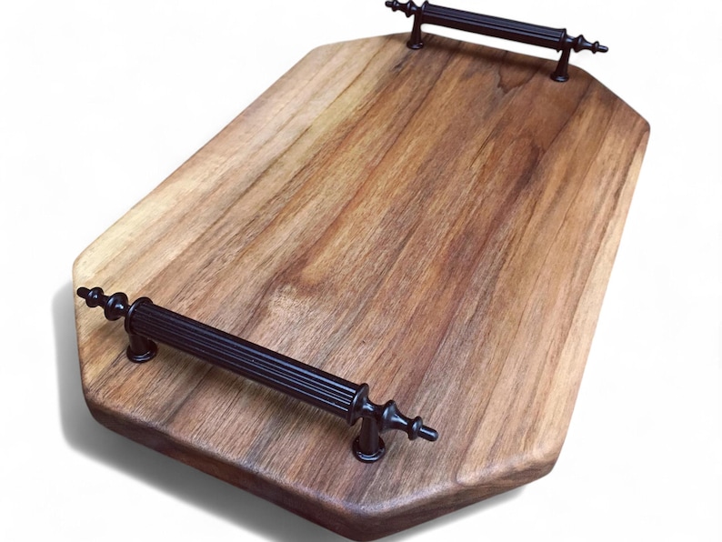 Wood Tray, Serving Tray Made of High Quality Walnut Wood, Rustic Trays ...
