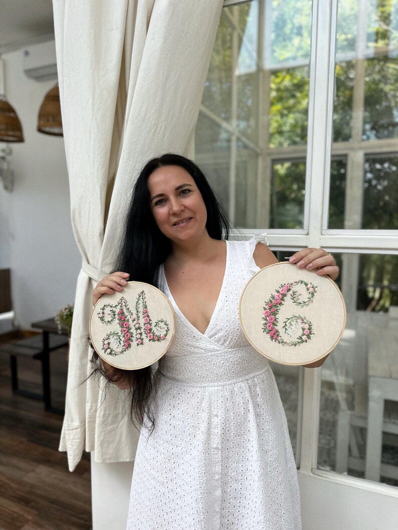 Monogram 'B' Embroidery PDF Pattern – Initial Embroidered for Handmade ...