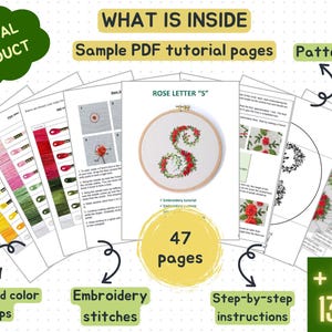 Letter 'S' Embroidery PDF Pattern - Hand Embroidery Letters, Initial ...