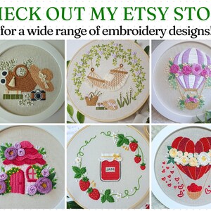 Monogram 'E' Embroidery PDF Pattern - Digital Embroidery Flower Design, Floral Letter E, Wedding ...