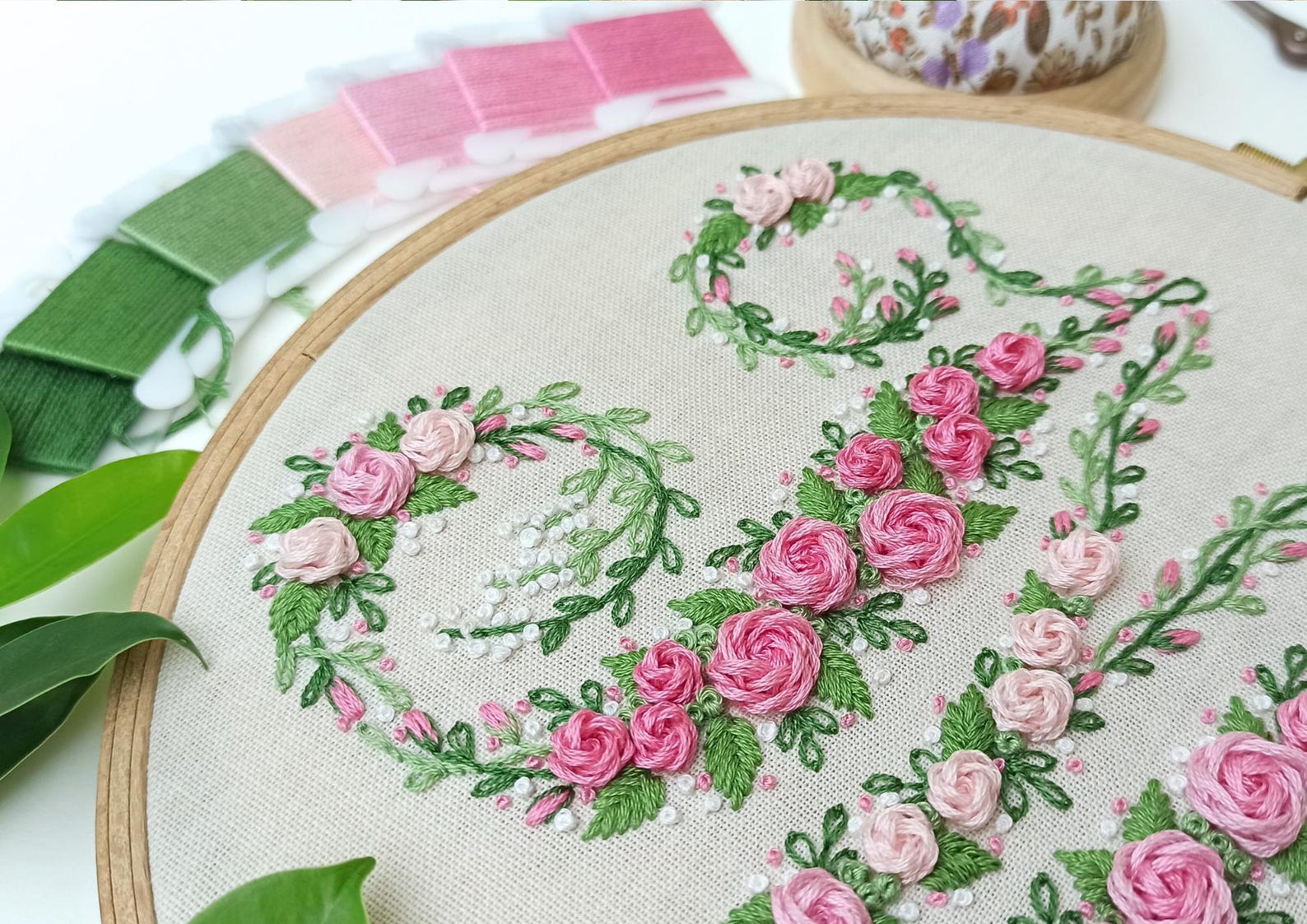 Monogram 'M' Embroidery PDF Pattern - Letter M, Digital Embroidery ...