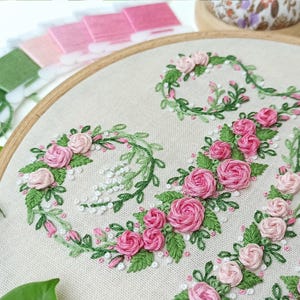 Monogram 'M' Embroidery PDF Pattern - Letter M, Digital Embroidery ...