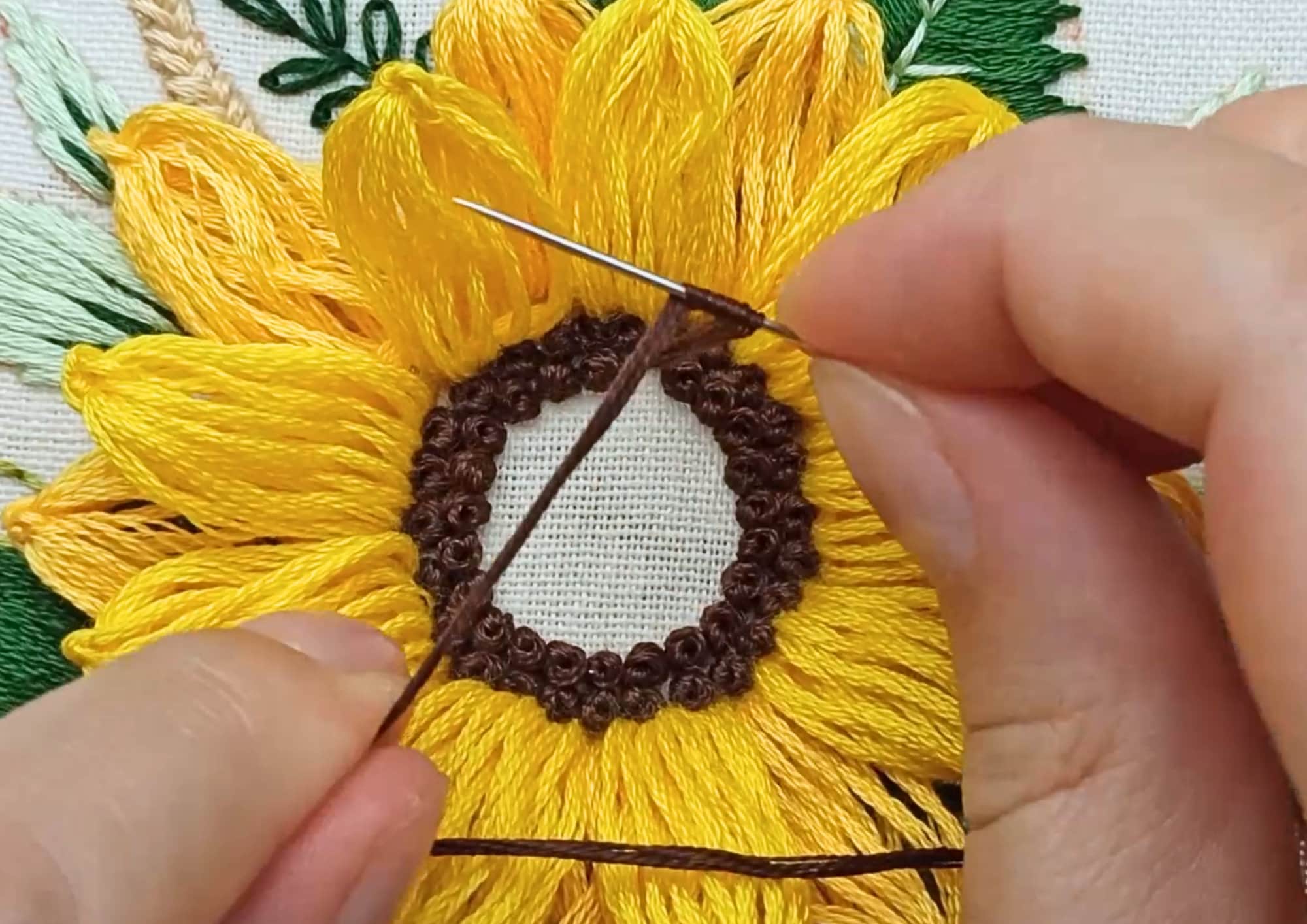 SUNFLOWER Embroidery PDF Pattern, Hand Embroidery Sunflowers Decor ...