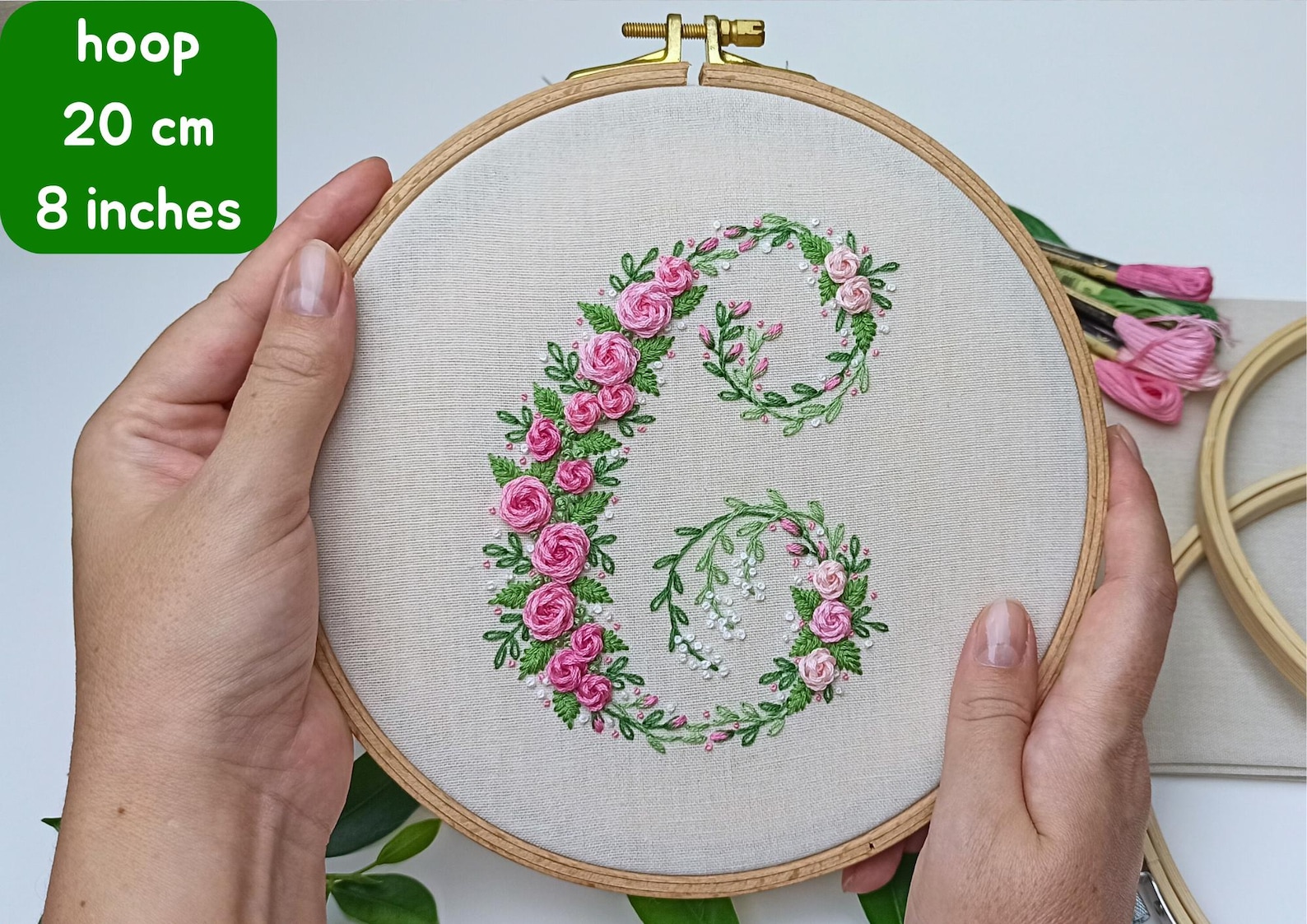 Monogram 'C' Embroidery Design, PDF Pattern - Make Personalized Gift ...