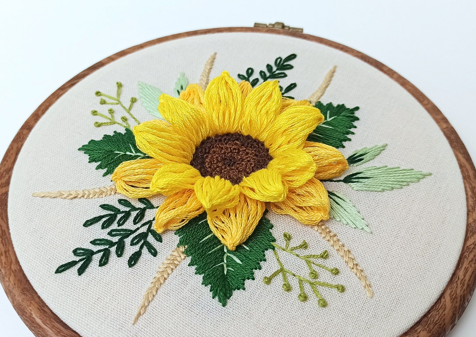 SUNFLOWER Embroidery PDF Pattern, Hand Embroidery Sunflowers Decor ...