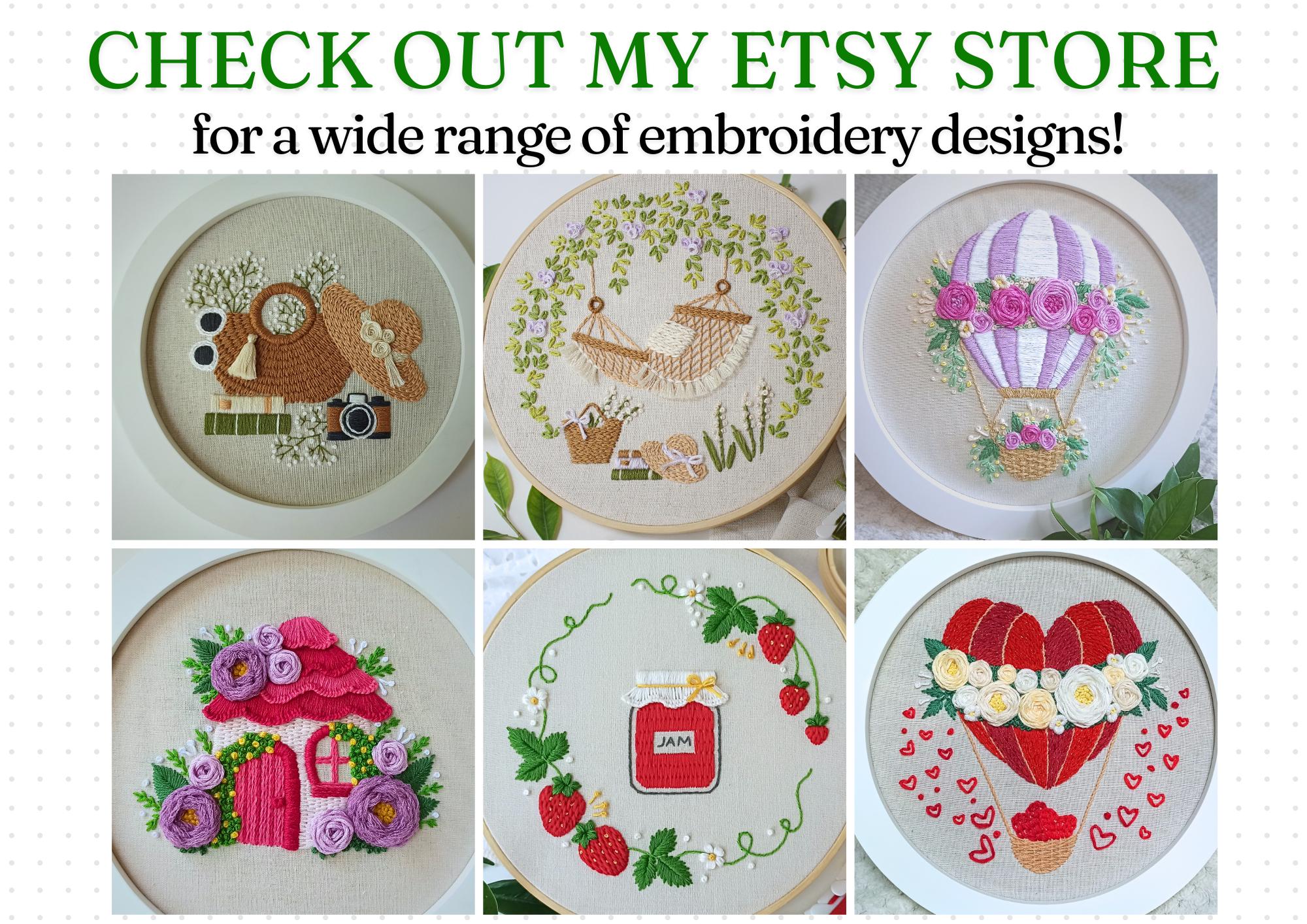 Monogram 'C' Embroidery Design, PDF Pattern - Make Personalized Gift ...