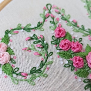 Monogram 'M' Embroidery PDF Pattern - Letter M, Digital Embroidery ...
