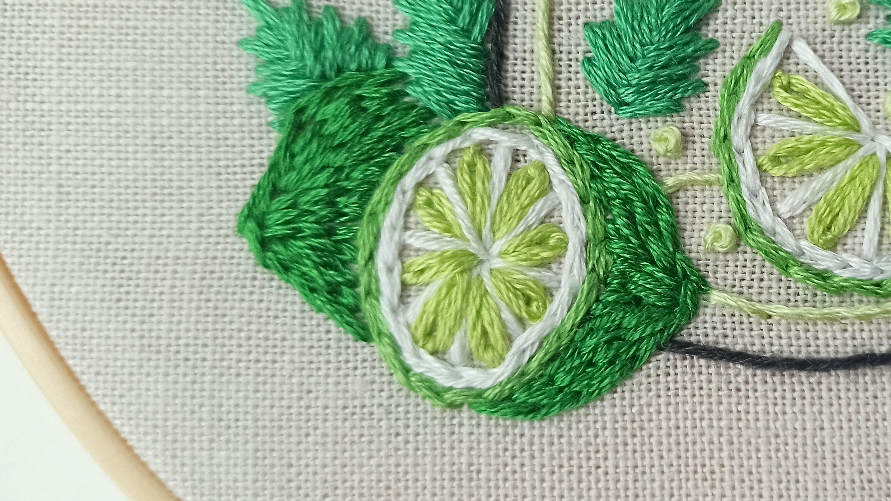 Embroidery Lime Lemonade Pdf-pattern - Limeade Embroidery Design Summer ...