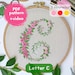 Monogram 'C' Embroidery Design, PDF Pattern - Make Personalized Gift ...
