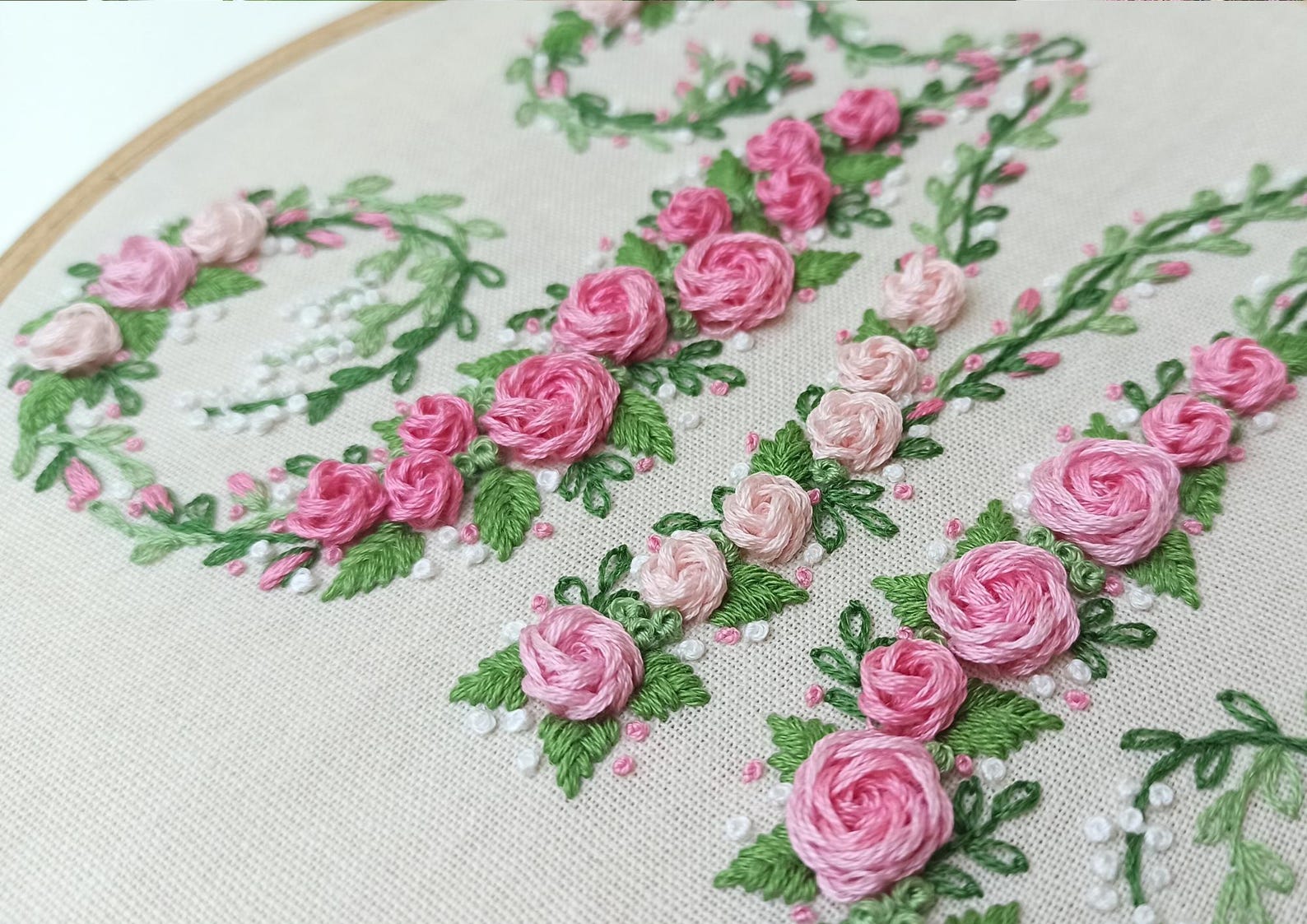 Monogram 'M' Embroidery PDF Pattern - Letter M, Digital Embroidery ...
