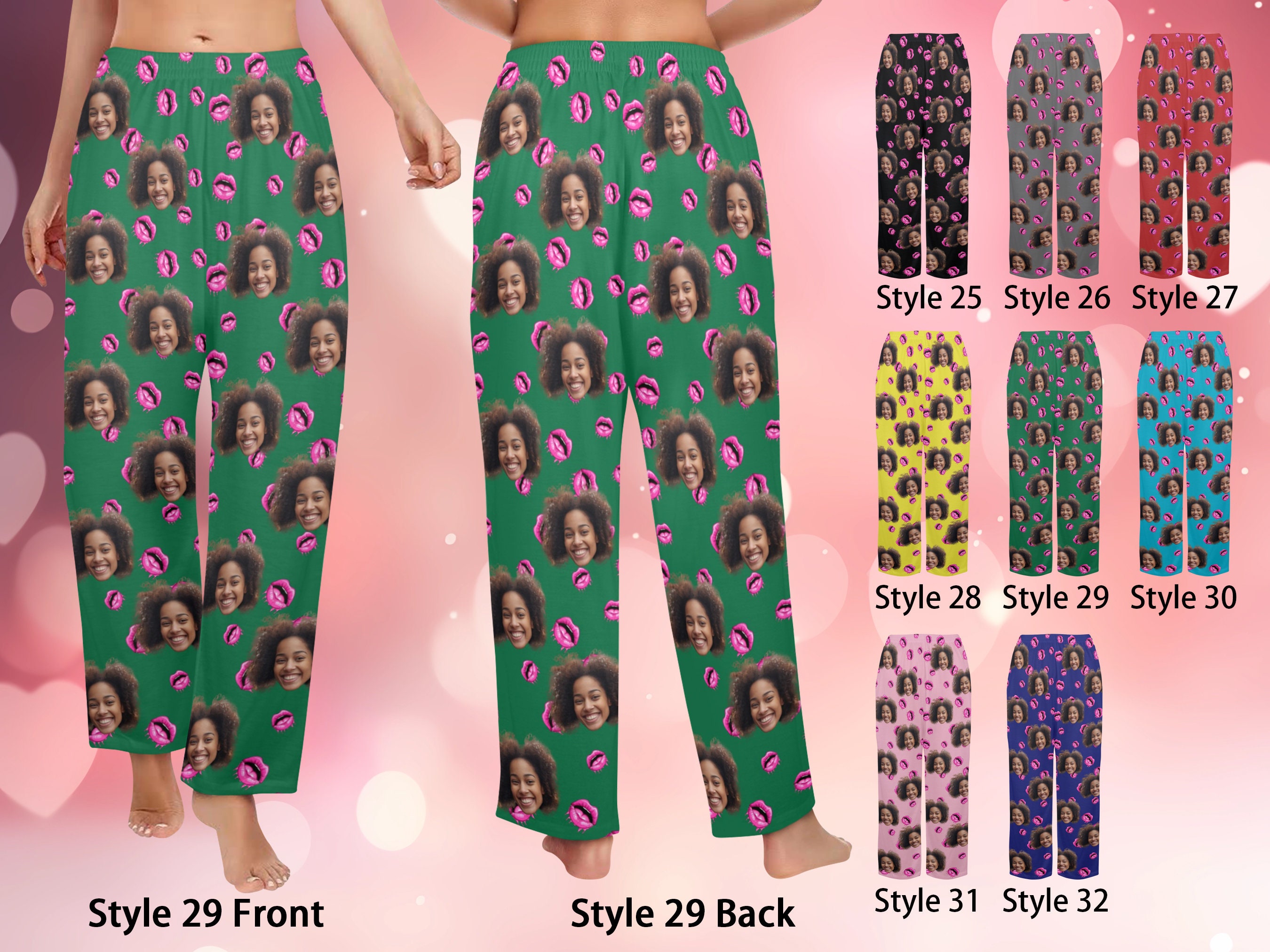 Personalized Face Pajamas, Valentine Gift, Custom Picture Pajamas ...