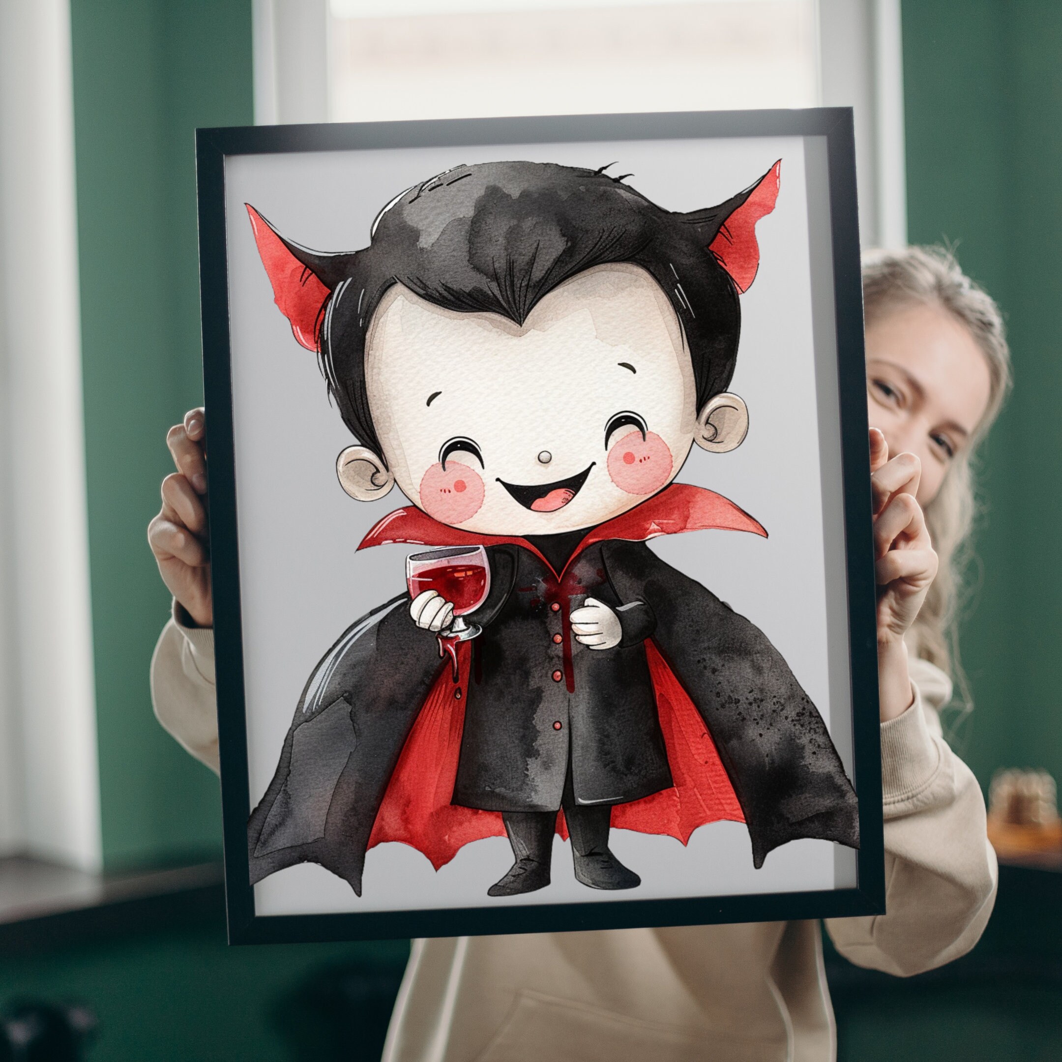 Kawaii Halloween Watercolor Clipart 43 PNG Files Cute Halloween ...