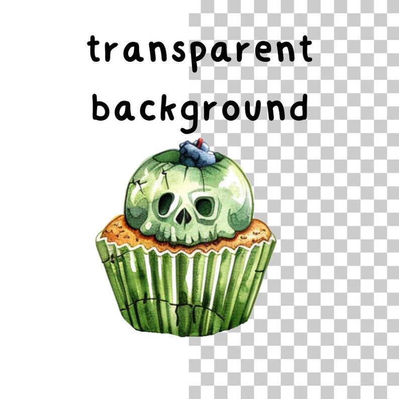 Halloween Cupcake Clipart Set | Watercolor Clipart | 30 PNG 300DPI ...