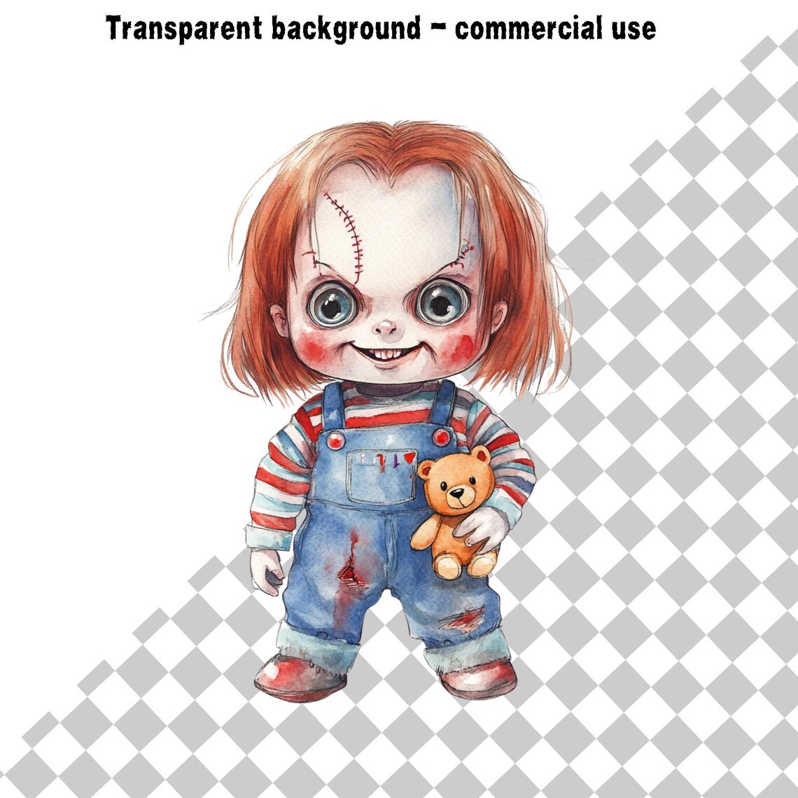 Chibi Horror Movie Characters Clipart – 31 Halloween PNG Images ...