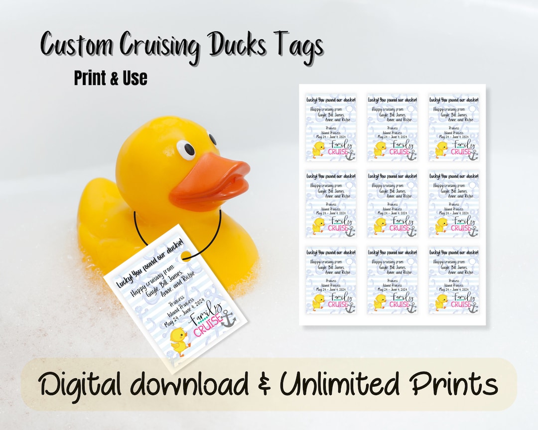 Custom Cruising Ducks Tags, Personalized Duck Tags, Design Your Own ...