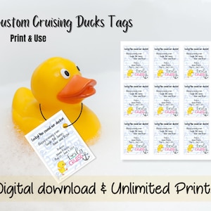Custom Cruising Ducks Tags, Personalized Duck Tags, Design Your Own ...