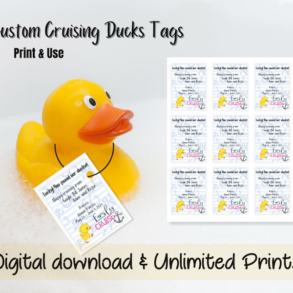Cruising Duck Labels - Etsy