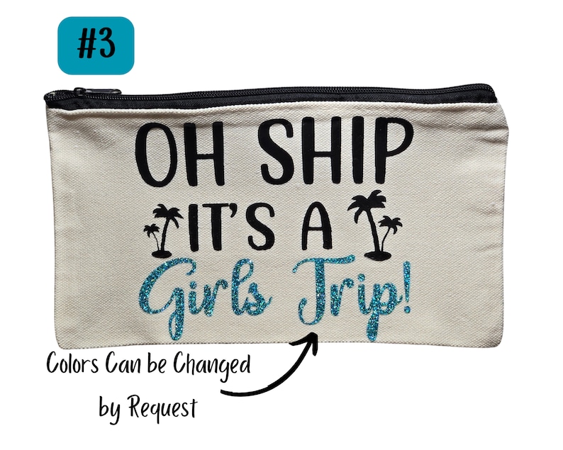 Beauty Essentials Bag, Cruise Makeup Bag, Personalized Bag, Girls Trip ...