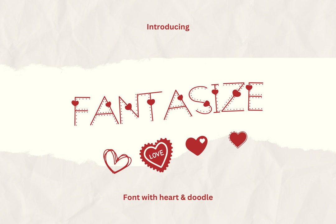 Font With Heart Heart Doodle Font Valentine Font Handwriting Font ...