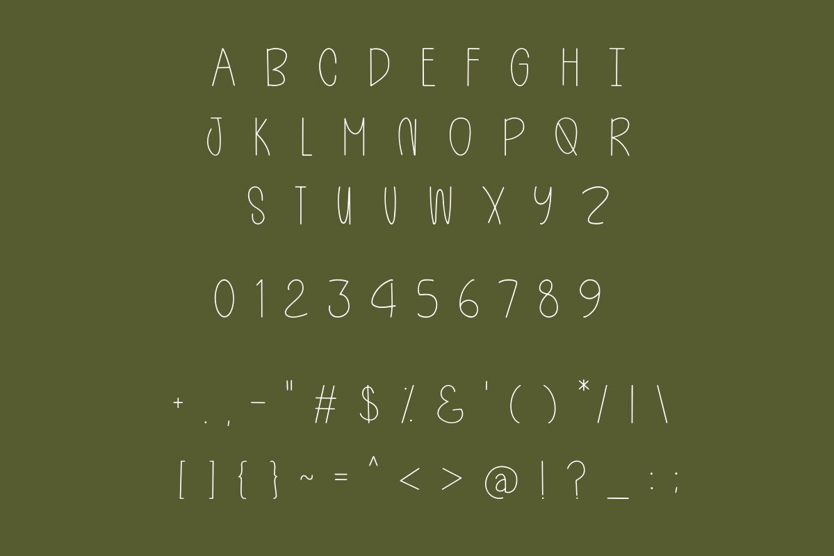 Narrow Handwriting Font Goodnotes Font Alphabet Font Canva Writing ...