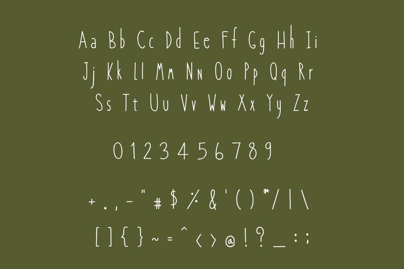 Narrow Handwriting Font Goodnotes Font Alphabet Font Canva Writing ...