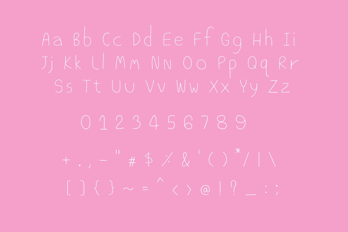 Narrow Handwriting Font Goodnotes Font Alphabet Font Canva Writing ...