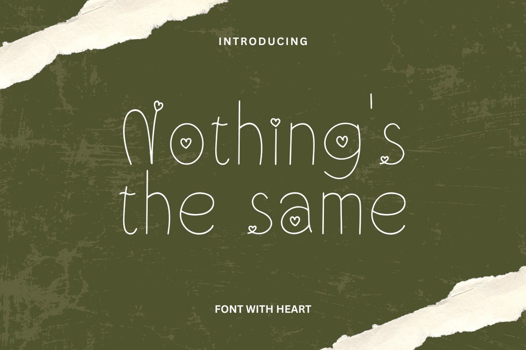 Font With Heart Handwriting Font Cute Hand Draw Fonts Font for Canva ...