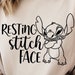 Resting Stitch Face Svg, Lilo SVG, Instant Download, Printable Design, Svg for Cricut, Cutting ...