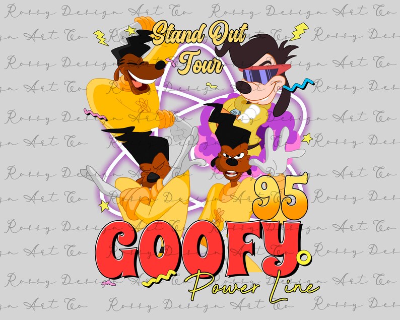 Disney Powerline Goofy PNG Bundle, Instant Download, Printable Digital ...