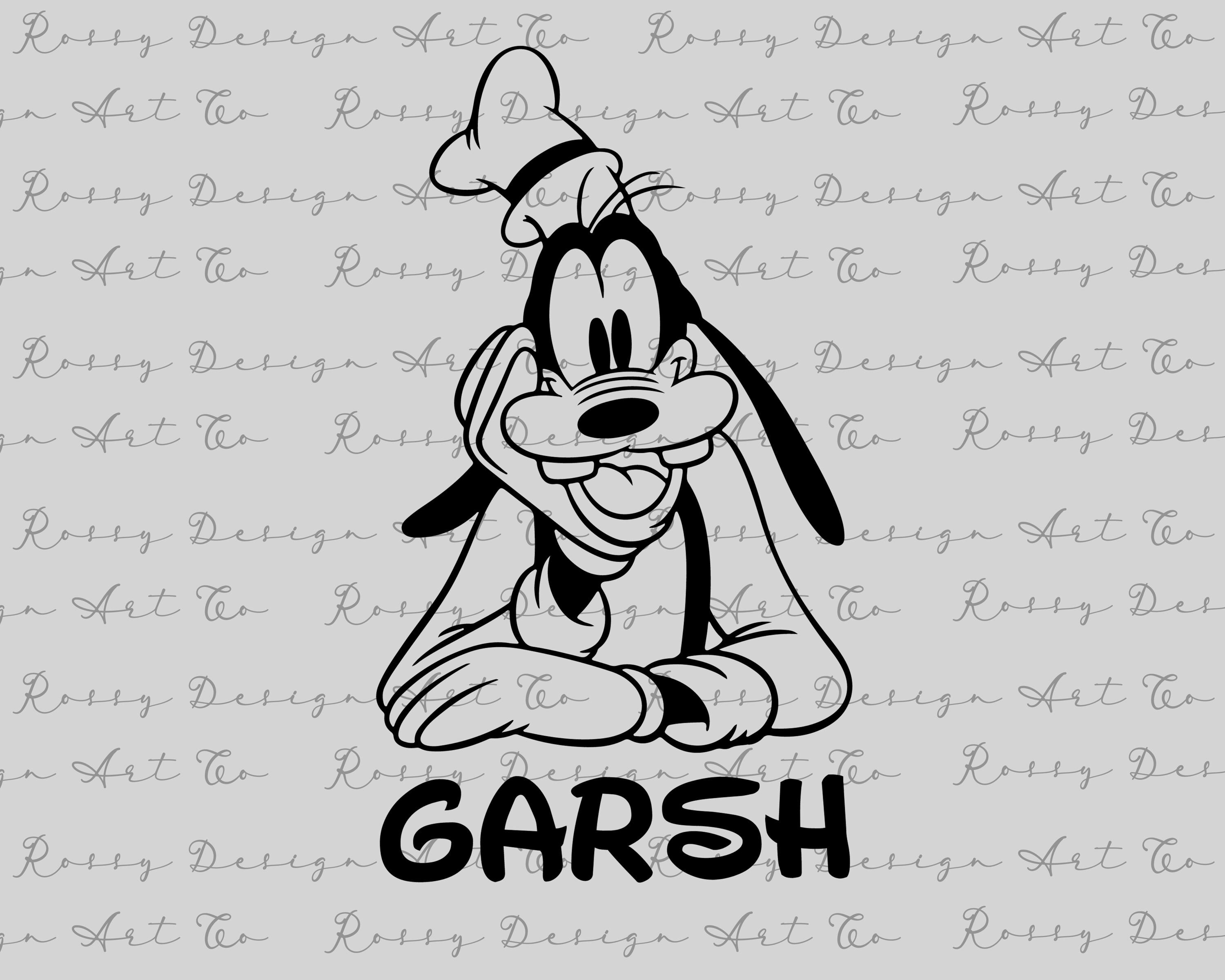 Goofy Garsh SVG, Funny Disney SVG Design, Goofy Character Outline ...